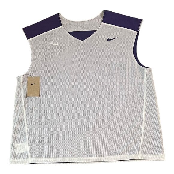 Nike | Shirts | Nike Reversible Pinnie Lacrosse Jersey Mens Tank Purple ...